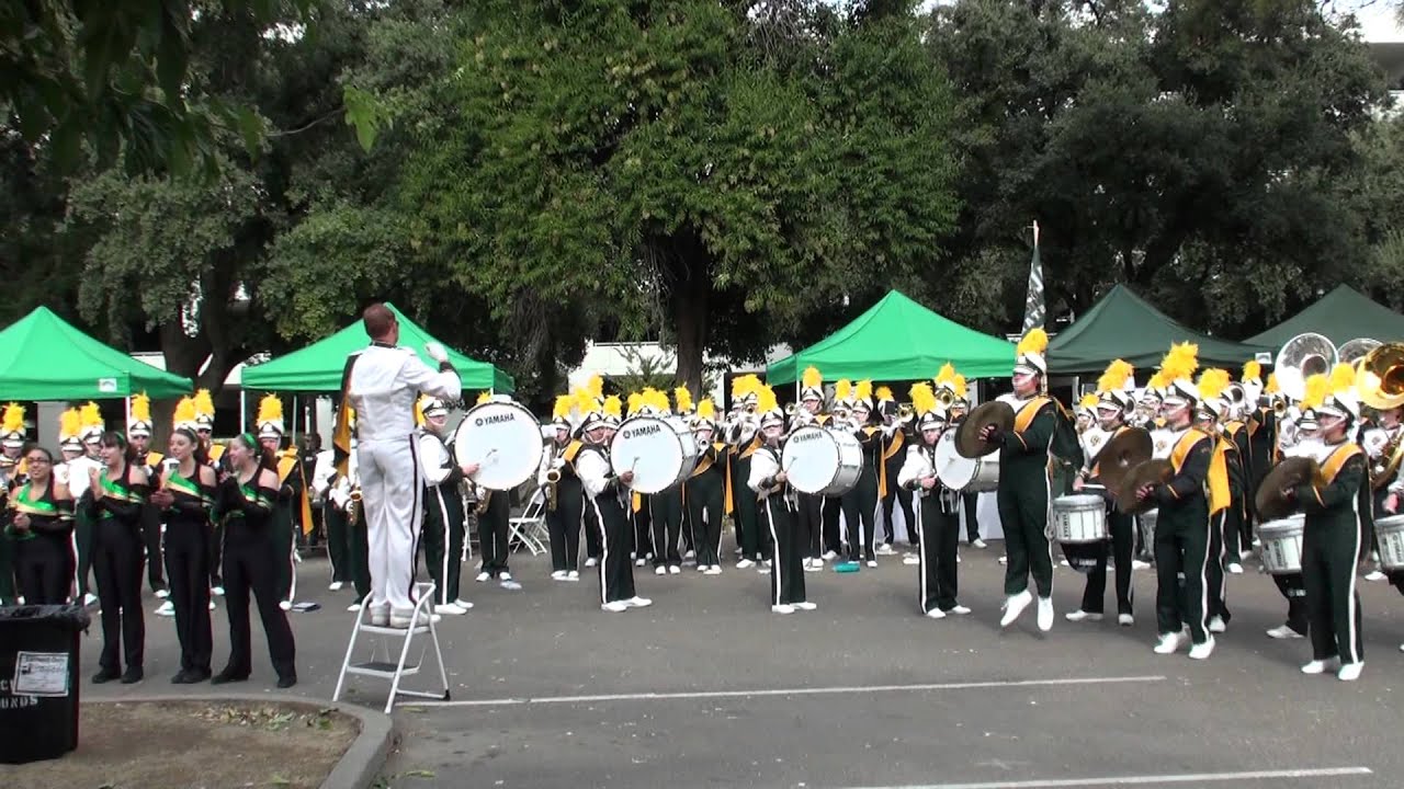 Cal Poly SLO marching band tailgate party performance at UC Davis on 11 ...
