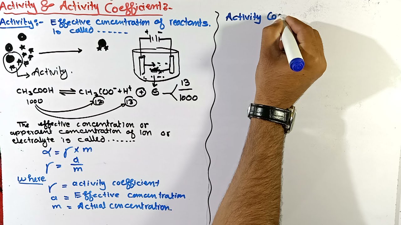Activity and activity coefficient | Electrochemistry - YouTube