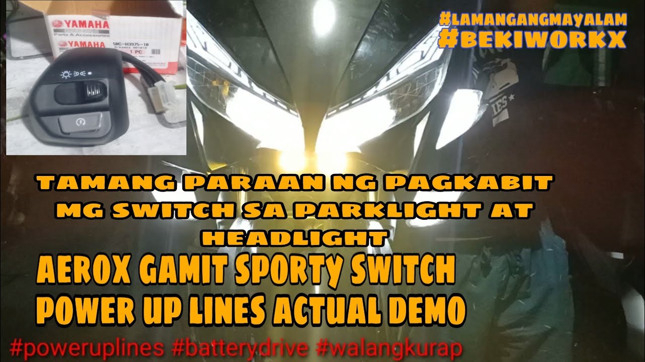 AEROX V1 POWER UP LINES + BATTERY DRIVE USING 3 WAY SPORTY SWITCH ...