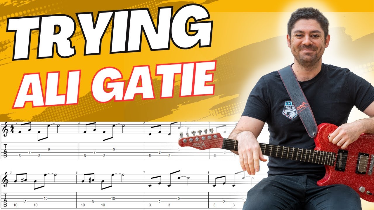 Trying Ali Gatie Guitar Tutorial + Tabs - YouTube