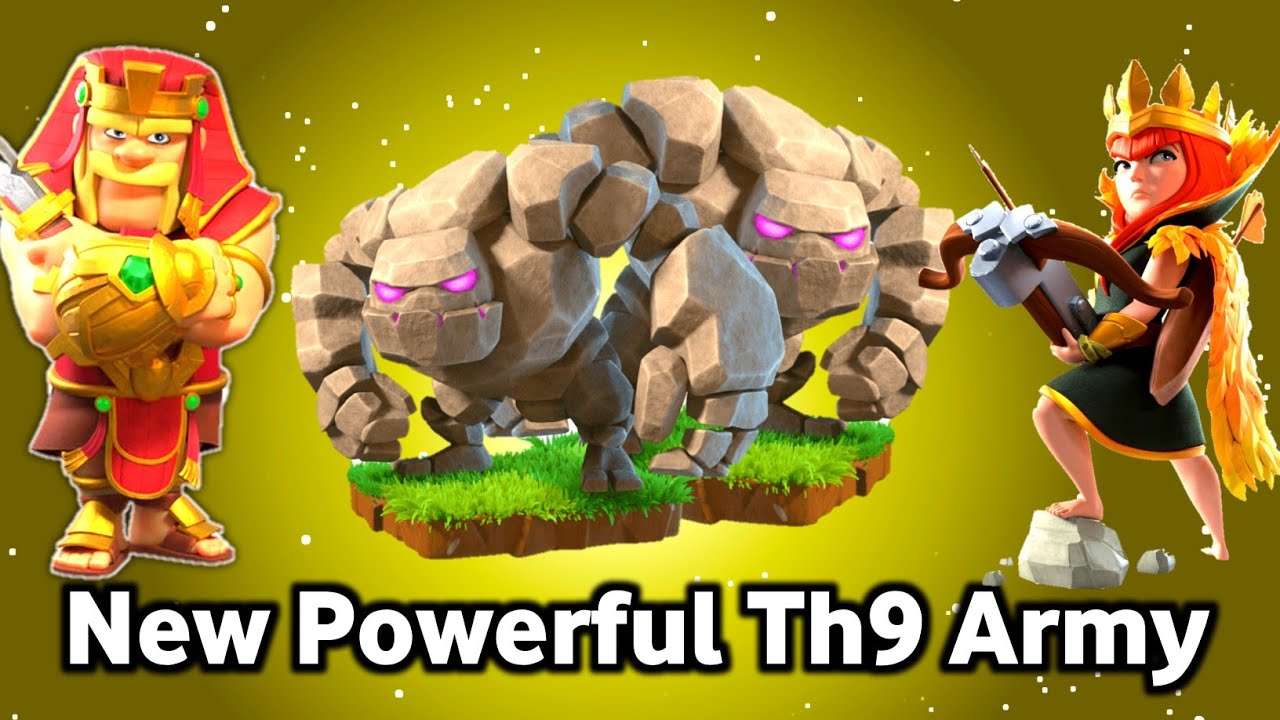 New Powerful Th9 Army Attack Strategy || Th9 Attack Strategy || Th9 War ...