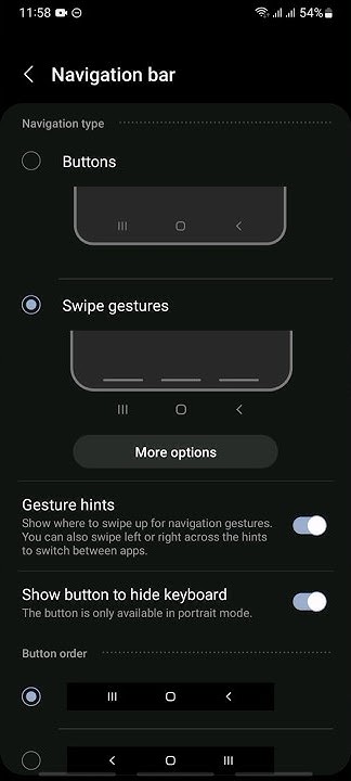 How to Enable Swipe Gestures with Gesture Hints on Samsung - YouTube