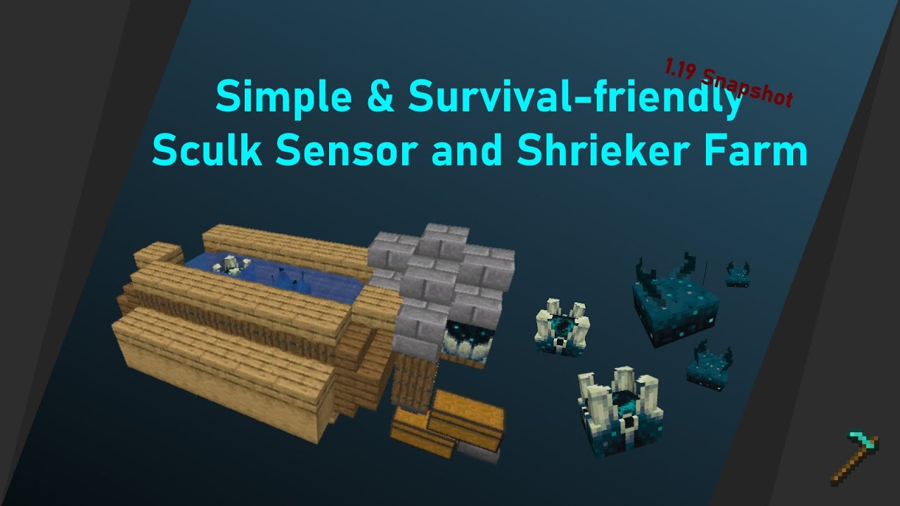 1.19 Sculk Sensor and Shrieker Farm - YouTube