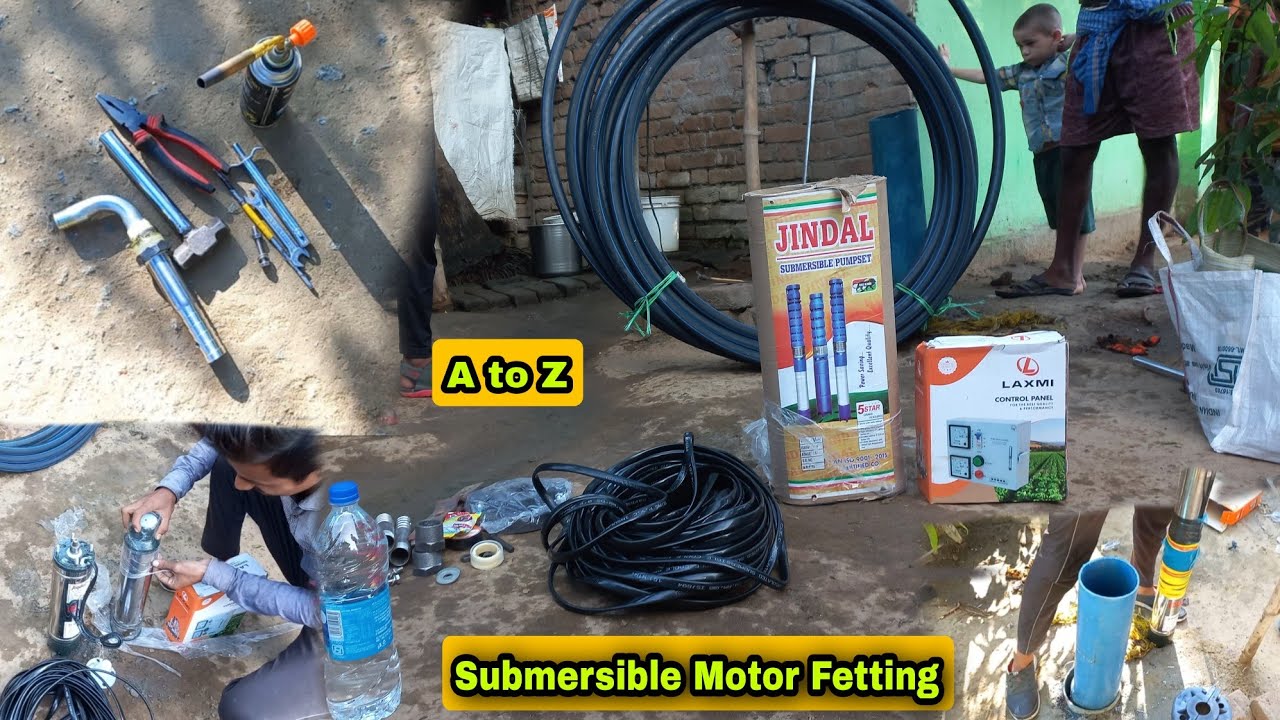 Submersible Motor Installation || Submersible Motor Fitting Kaise Kare ...