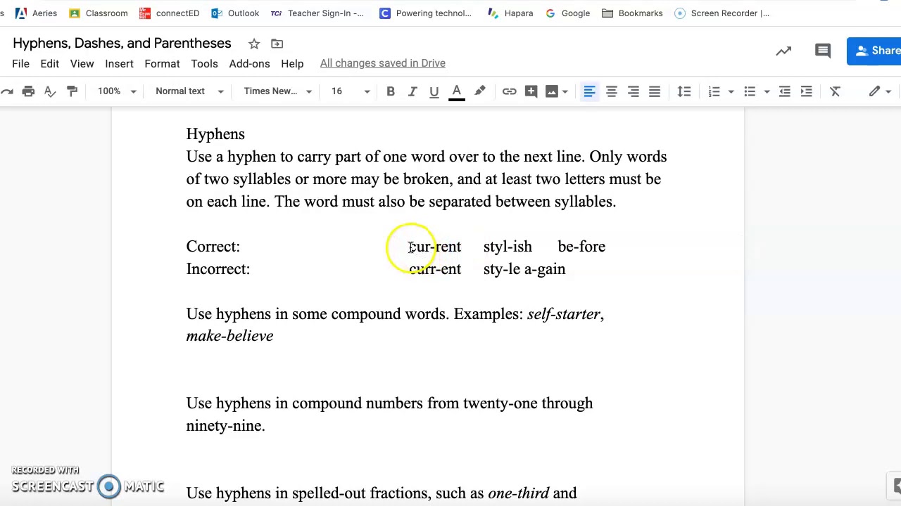 Hyphens, Dashes, and Parentheses - YouTube
