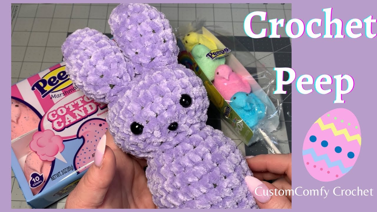 How To Crochet Easter Peep Beginner - YouTube