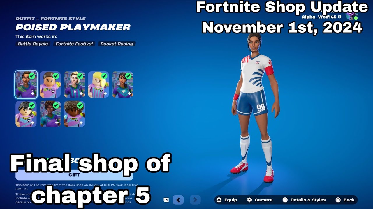 Fortnite: Item Shop Review [November 1st, 2024] (Fortnite Chapter 5 ...