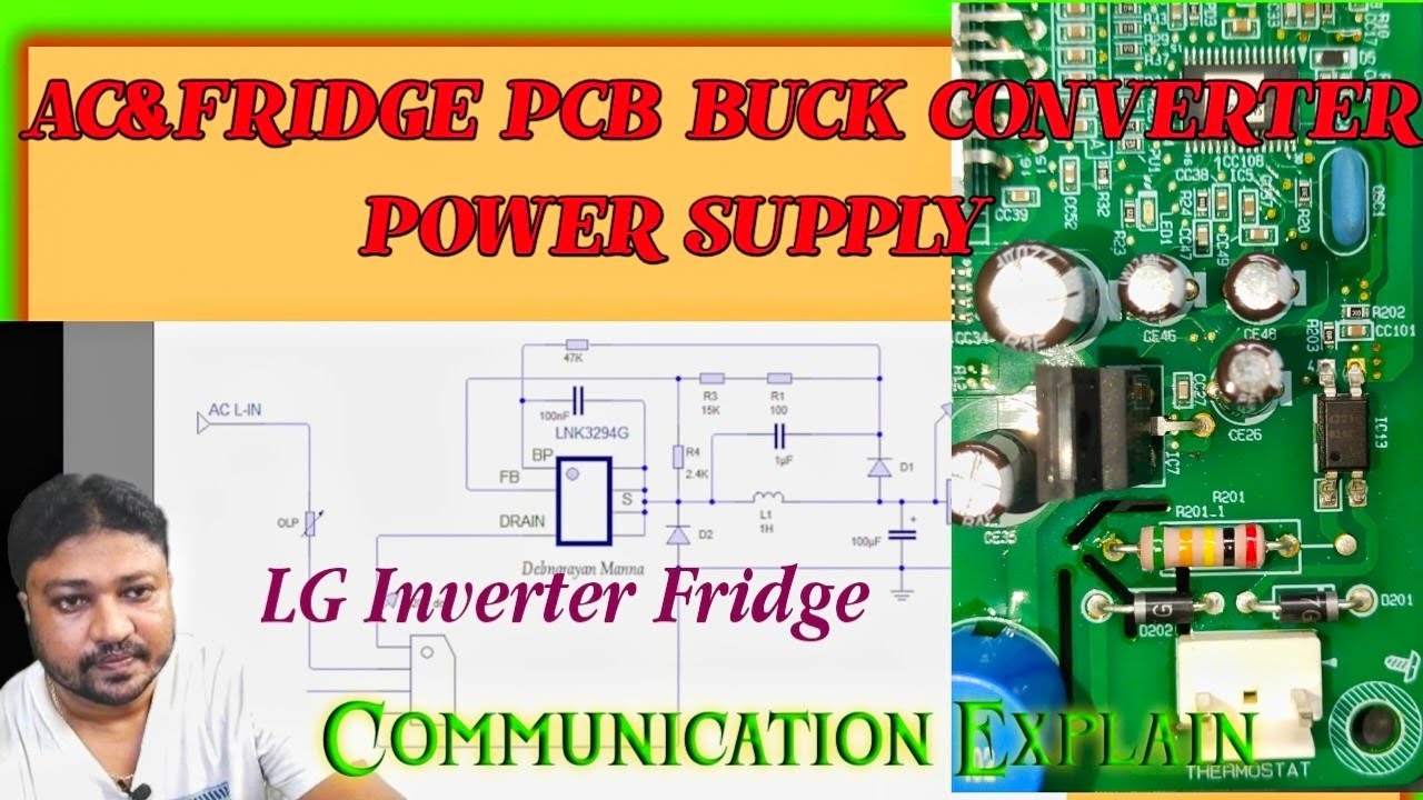 Inverter Fridge & AC Pcb Buck Converter power Supply circuit Explain ...