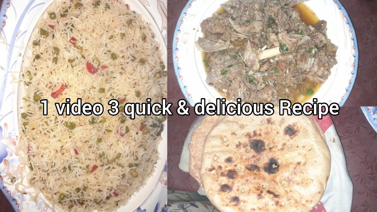 White Mutton Karahi | Vegetables Fried Rice | homemade Roti Tasty ...