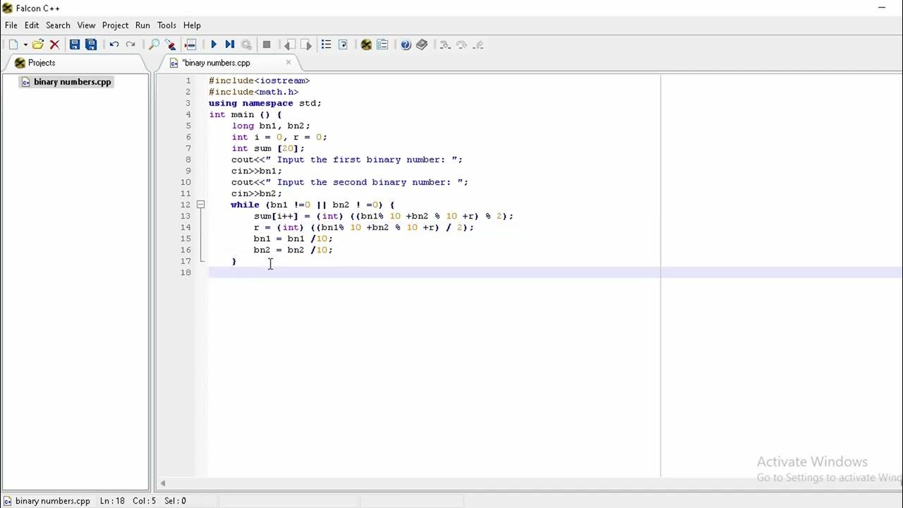 Write a C++ to add two binary numbers. - YouTube