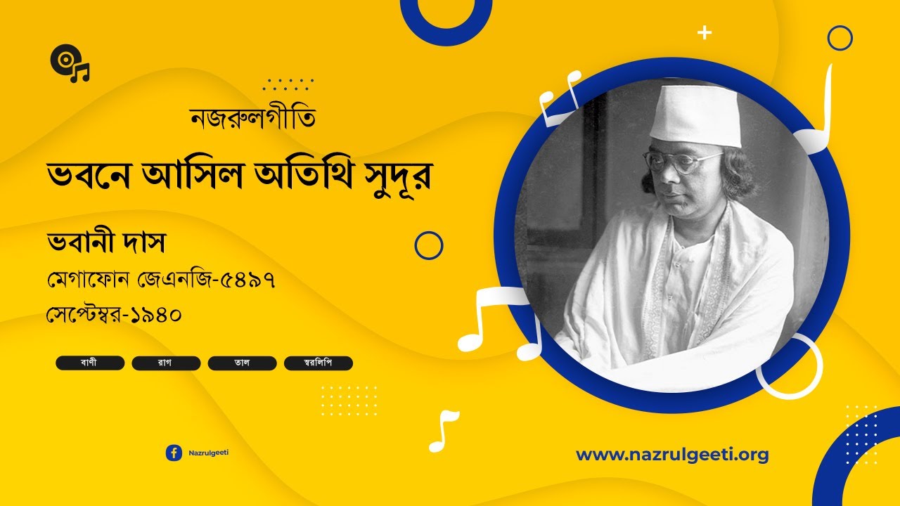 BHABANE ASHILO ATITHI SHUDUR - Nazrul Sangeet - Bhabani Das - YouTube