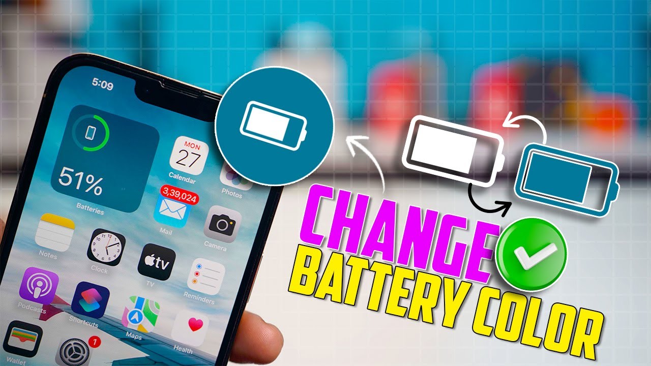 How to Change iPhone Battery Color | Customize Battery Indicator on ...