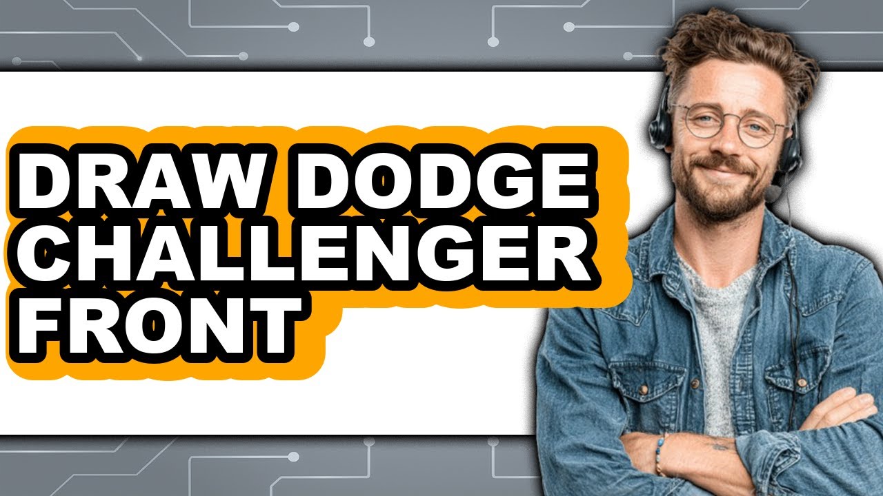 How to Draw Dodge Challenger Front - Step By Step - YouTube