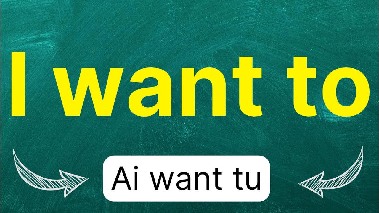 Cómo pronunciar: "I want to" "Quiero" "Yo quiero" en inglés Americano ...