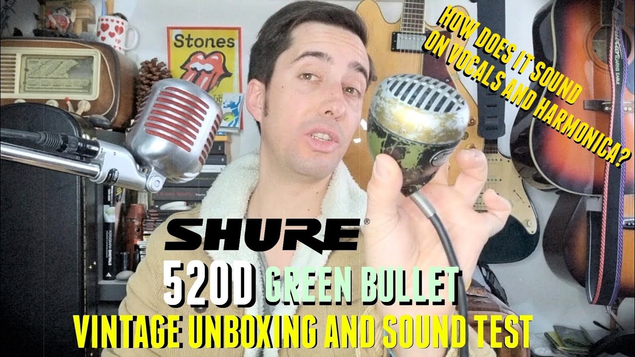 Green Bullet harmonica mic (Shure 520D) - Vintage Microphone Unboxing ...