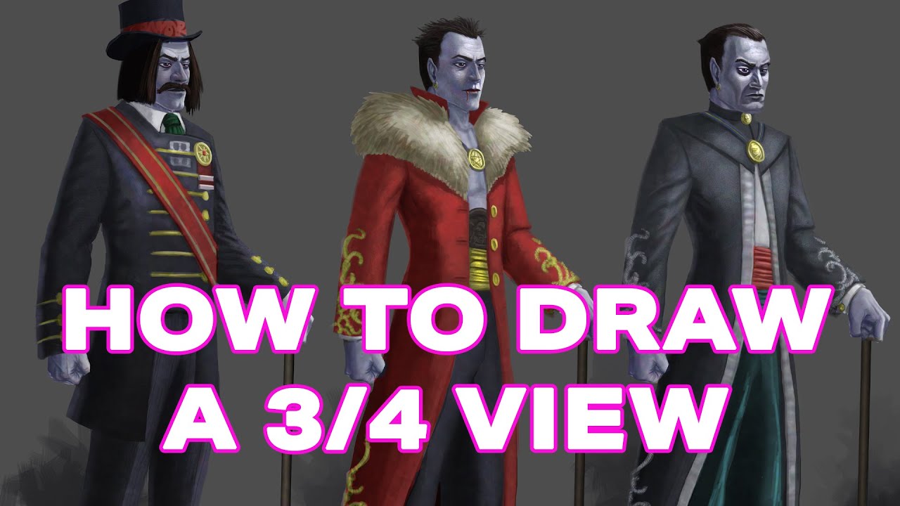 Drawing a person at Three Quarter View Tips and tricks - YouTube