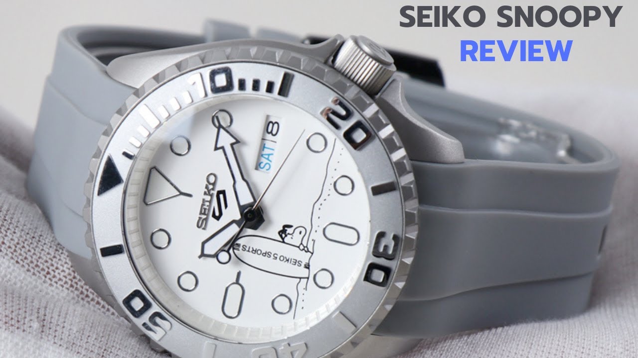 Seiko Snoopy 5 Sports MOD - Review Wristmodding #seikomod #watchreviews - YouTube