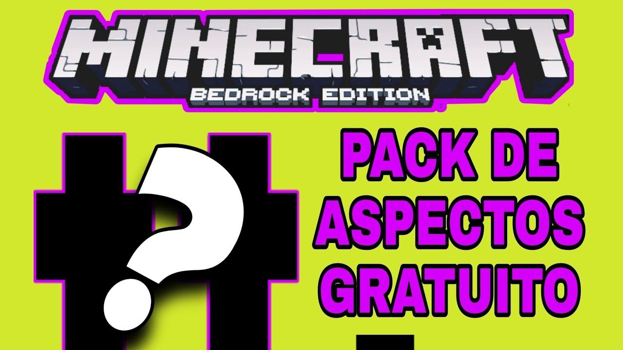 GRATIS PACK DE ASPECTOS para MINECRAFT BEDROCK - YouTube