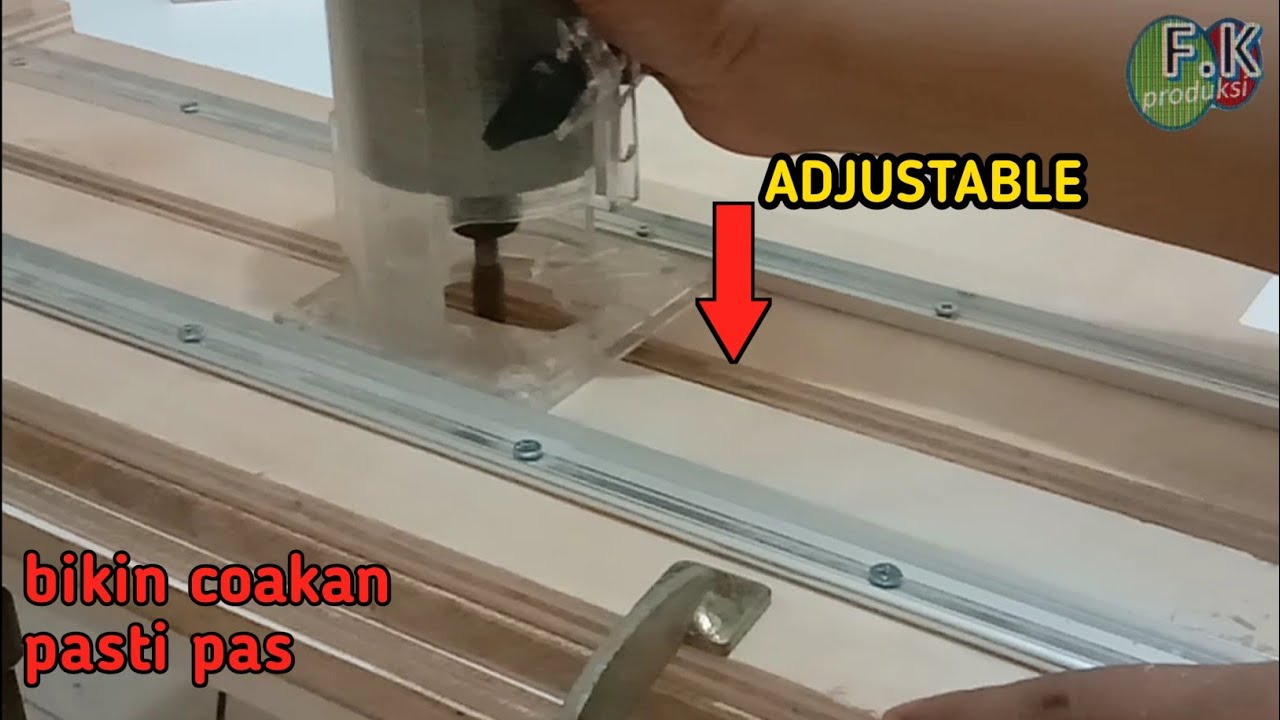 making adjustable router guide jig | woodworking tools | diy - YouTube