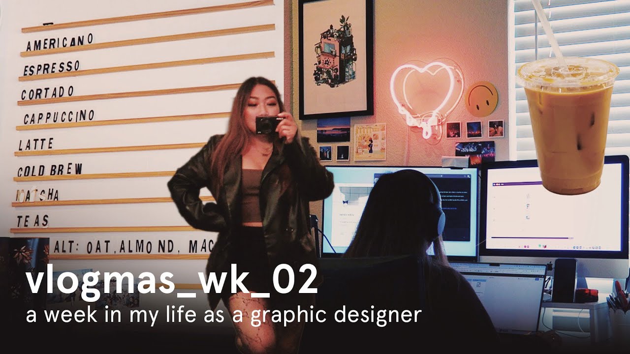 a week in my life as a graphic designer, spacex holiday party, & coffee ...