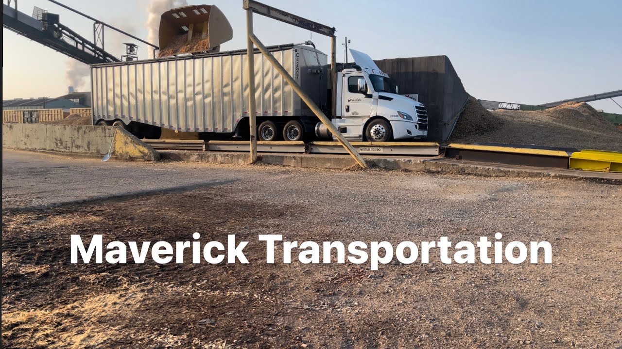 Hauling Wood Chips At Maverick Transportation. - YouTube