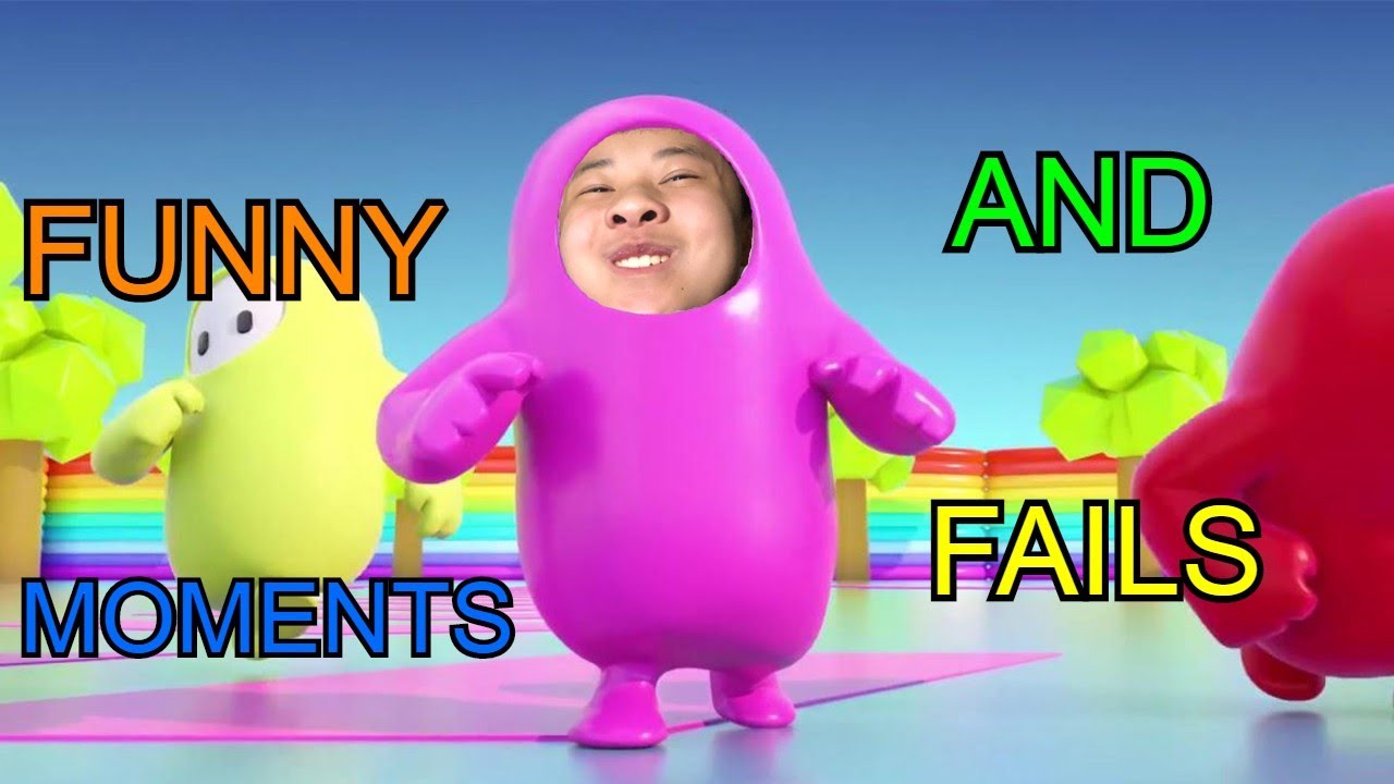 Fall Guys Funny Moments and fails, but with stupid friends - YouTube