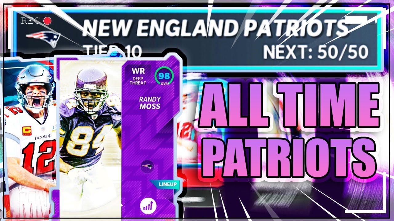 ALL TIME NEW ENGLAND PATRIOTS THEME TEAM 50 50 PATRIOTS CHEM MADDEN all-time-new-england-patriots-theme-team-50-50-patriots-chem-madden