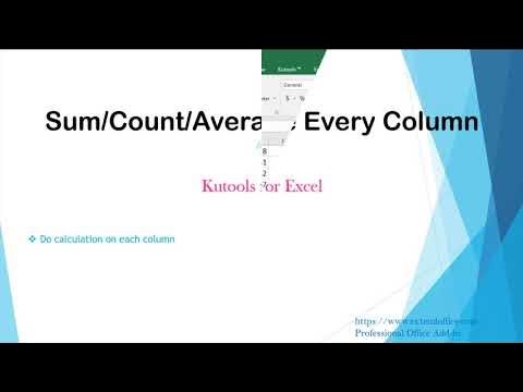 How to quickly sum up data of each column in Excel? - YouTube