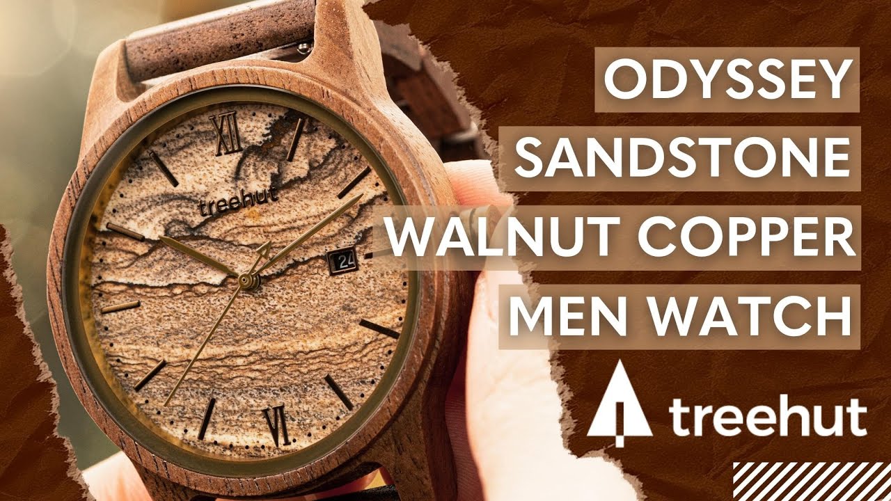 Odyssey Sandstone Walnut Copper Men Watch | Men's Classic Wooden ...