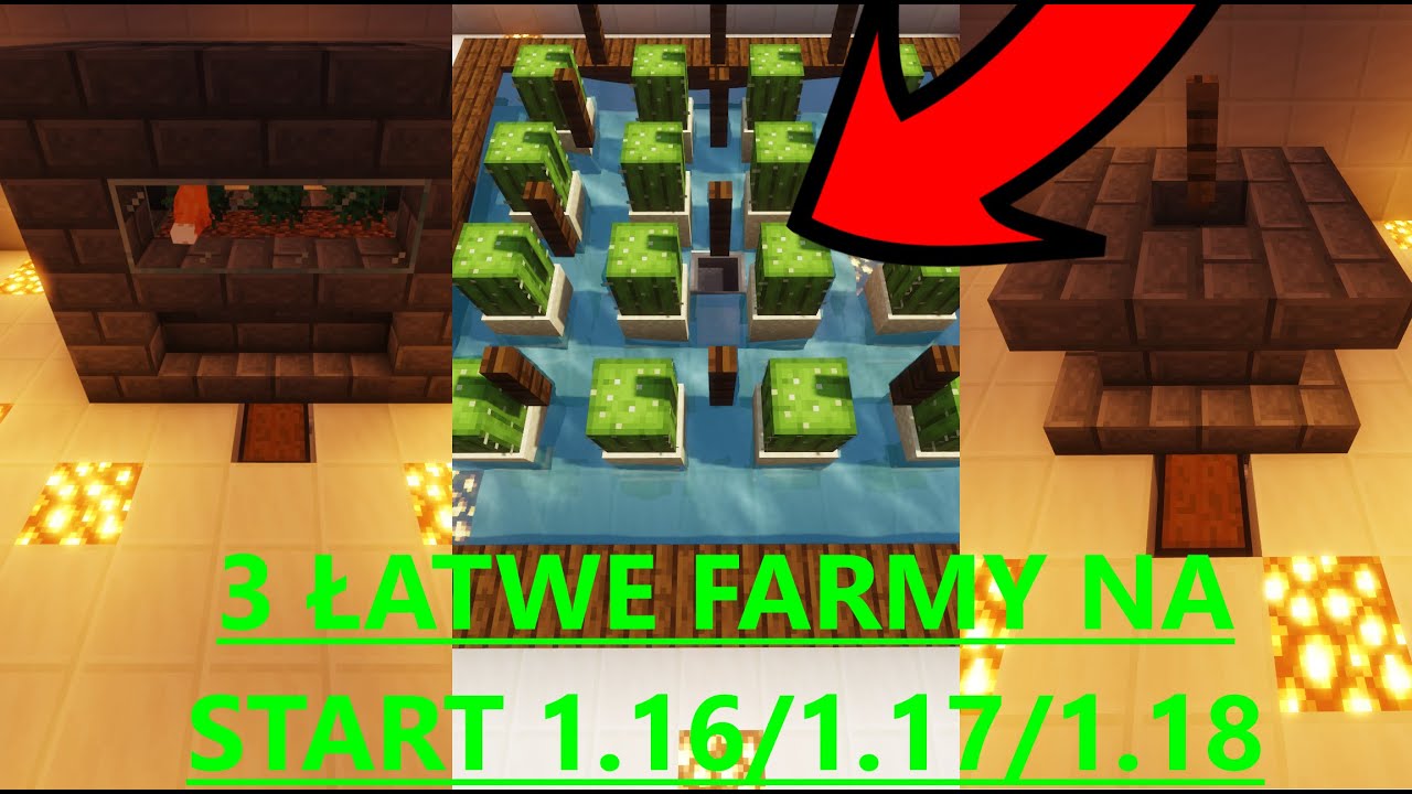 3 ŁATWE STARTER FARMY W MINECRAFT 1.16/1.17/1.18 - YouTube
