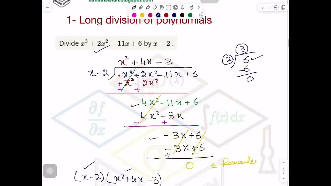 TKMaths O-Level Add Math Factors of Polynomial- Long division video 1 - YouTube