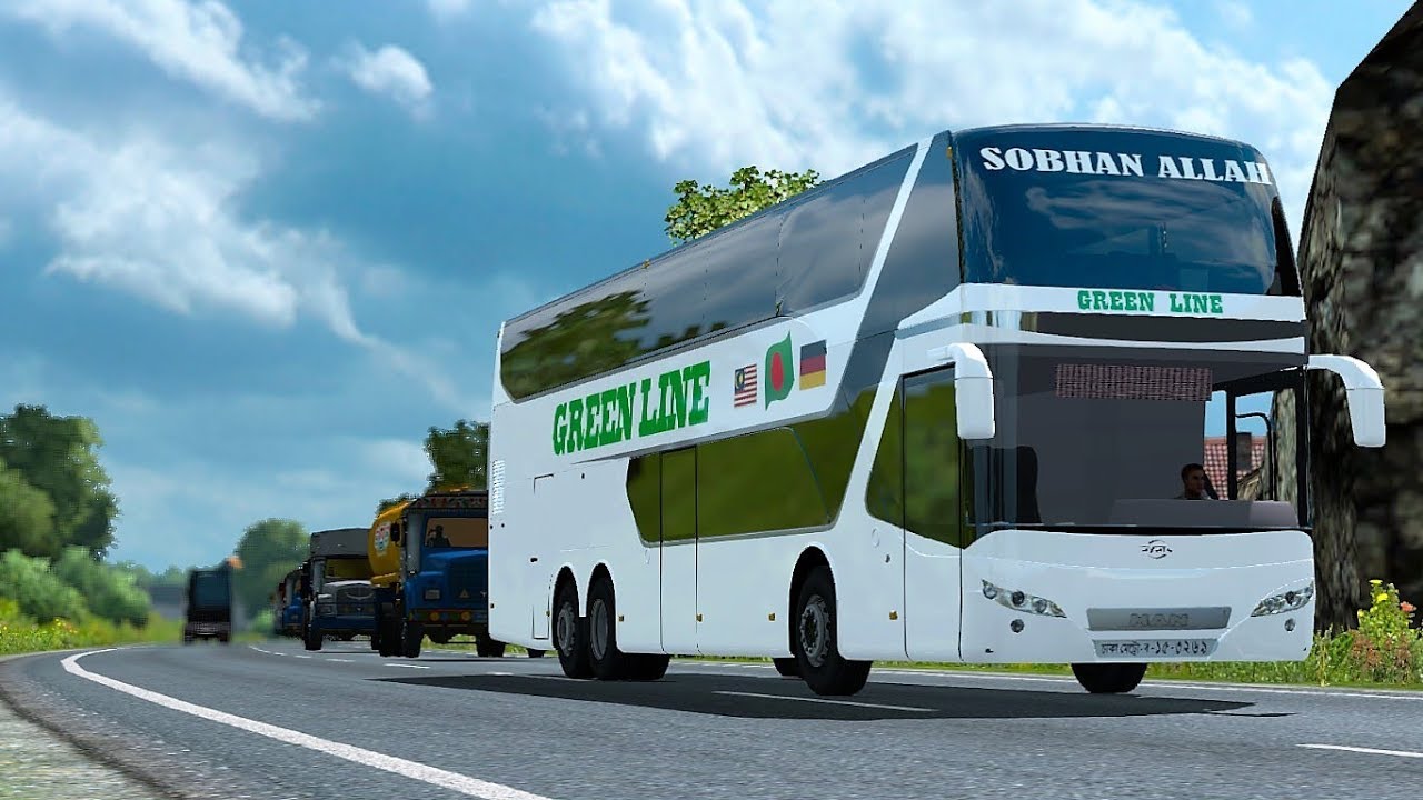 ETS2: Green Line Double Decker Showcase + Link - YouTube