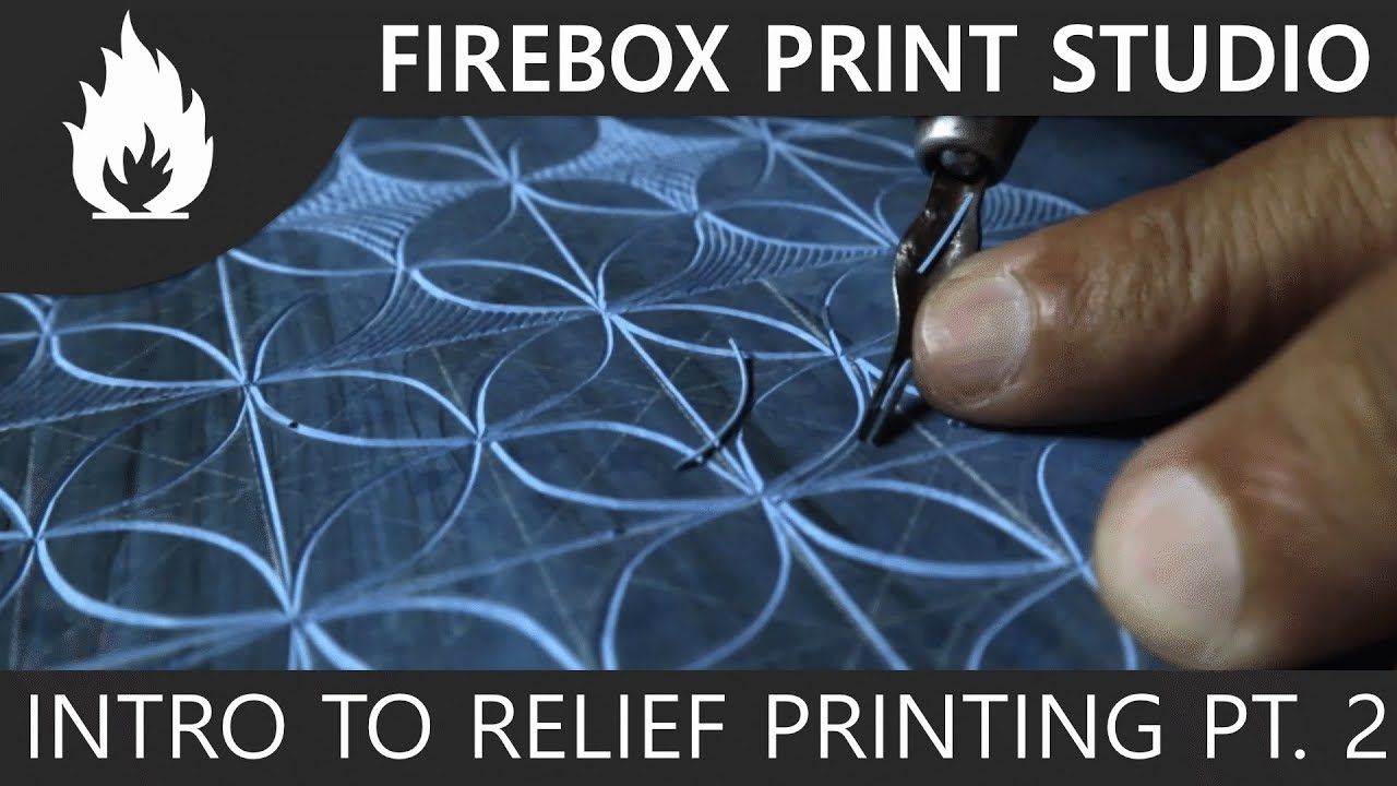 Firebox Print Studio - Intro to Relief Printing pt.2 - Carving - YouTube