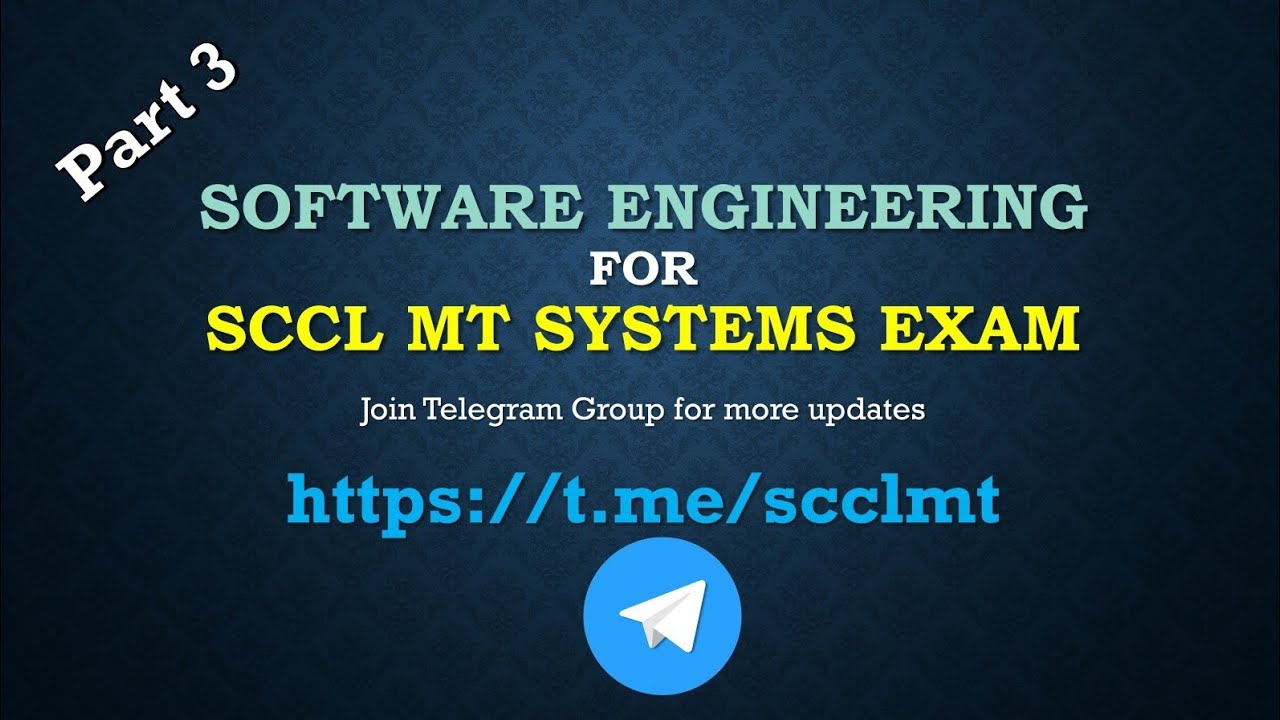 SCCL MT SYSTEMS SOFTWARE ENGINEERING MCQs Part 3 - YouTube