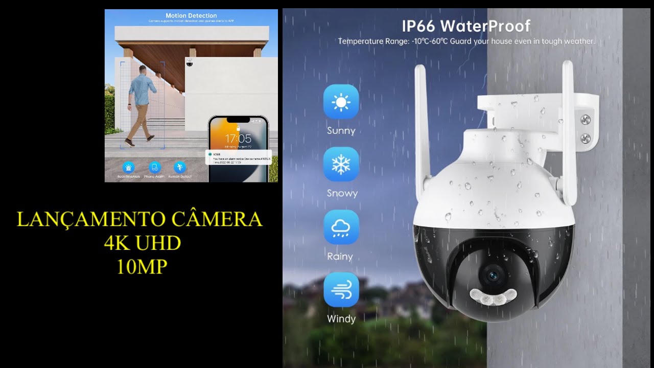 Lançamento câmera iP Wi-Fi PTZ DOME IMAGEM 4K/UHD 10MP - YouTube