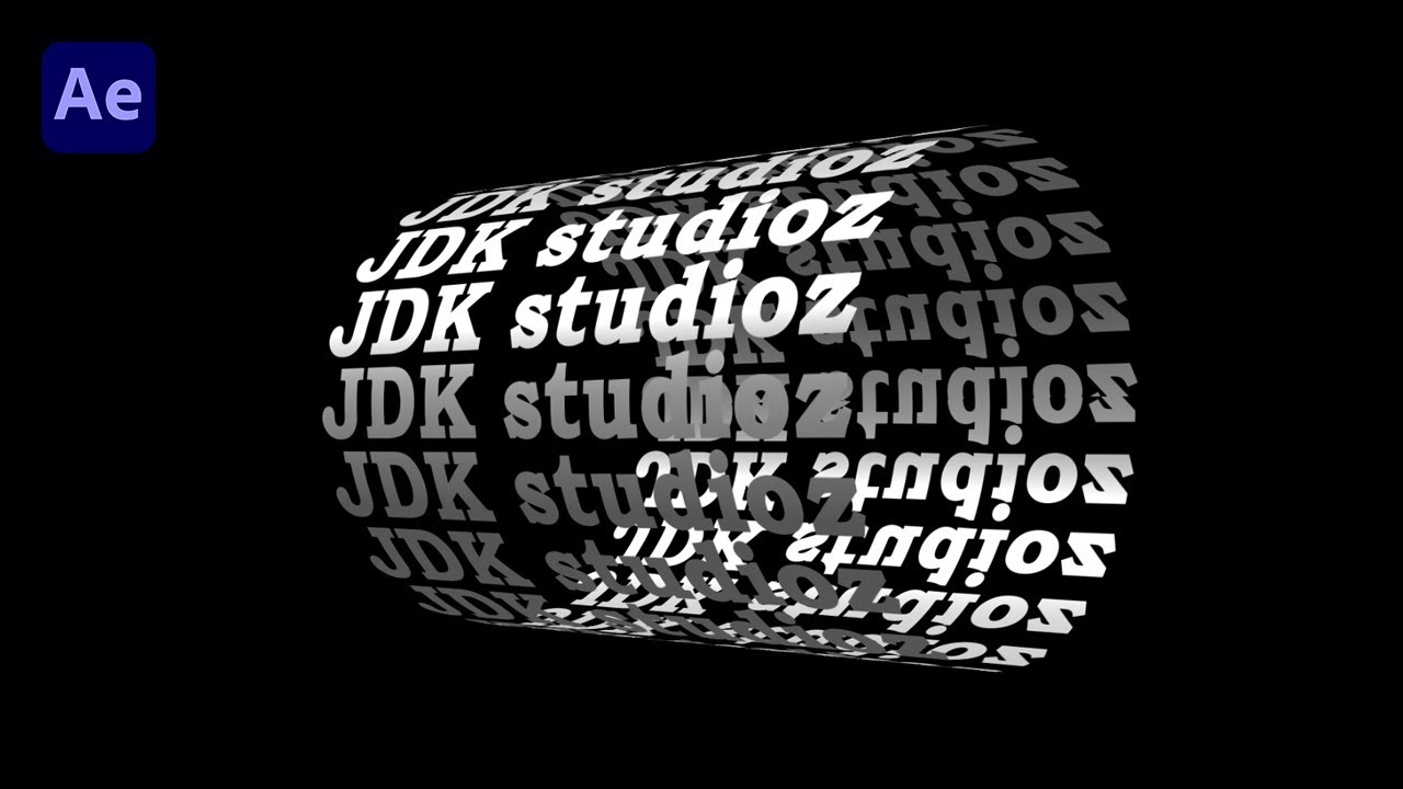 3D Cylinder Looping Text Effects in Adobe After Effect - YouTube