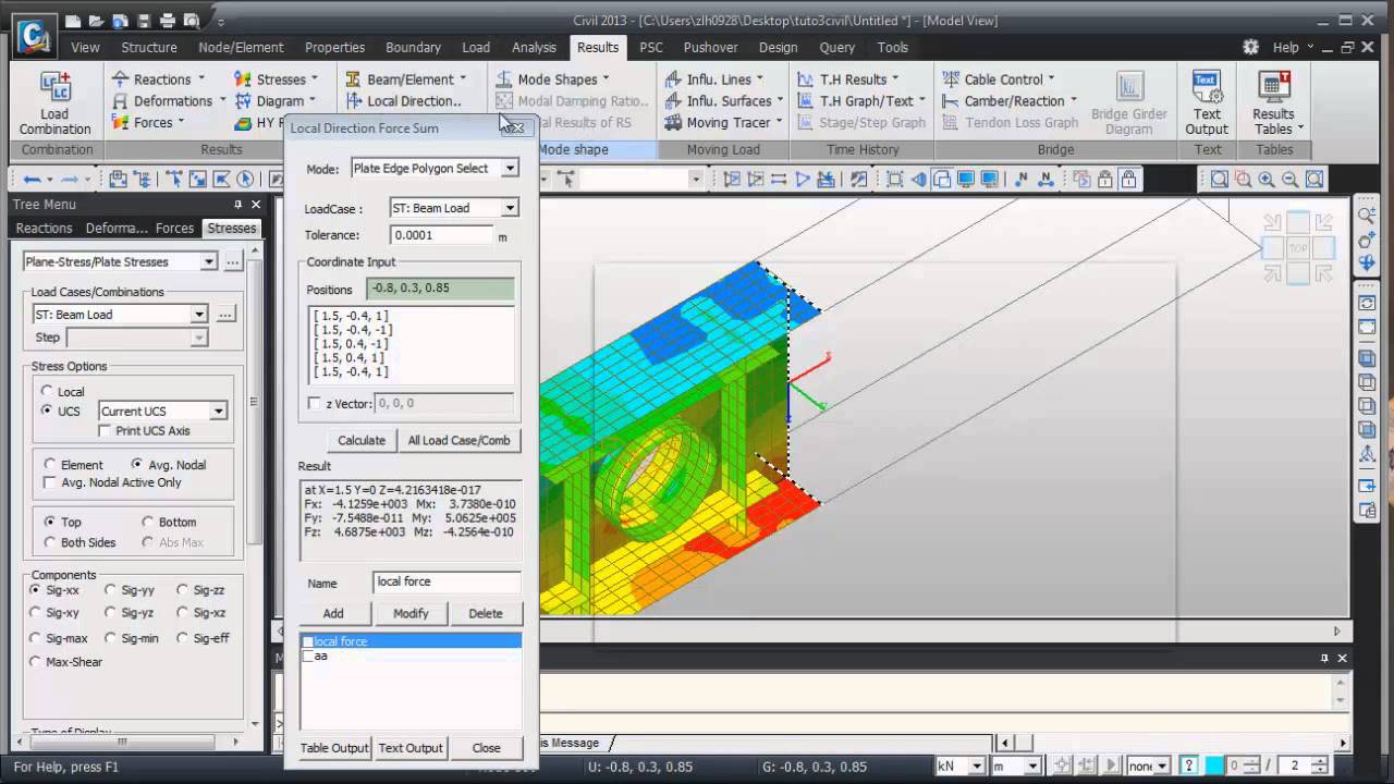 Web opening detail analysis-5 analysis and results: midas civil for ...
