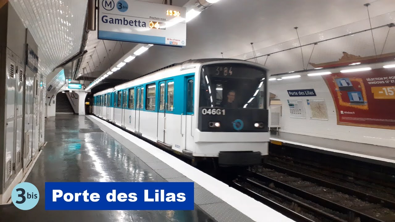 Porte des Lilas - Ligne 3 bis : Métro de Paris (RATP MF67) - YouTube