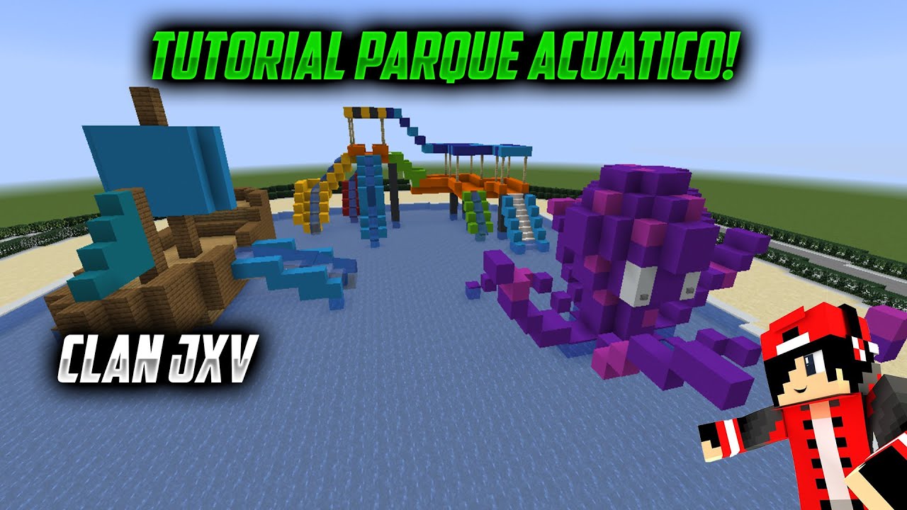 COMO HACER UN PARQUE ACUATICO EN MINECRAFT DESDE 0 CAP 7 - YouTube