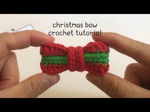 How to crochet Christmas bow | crochet tutorial | crochet from beginning