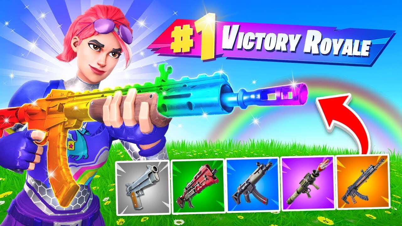 The RAINBOW Weapon Challenge! (Fortnite Battle Royale) - YouTube