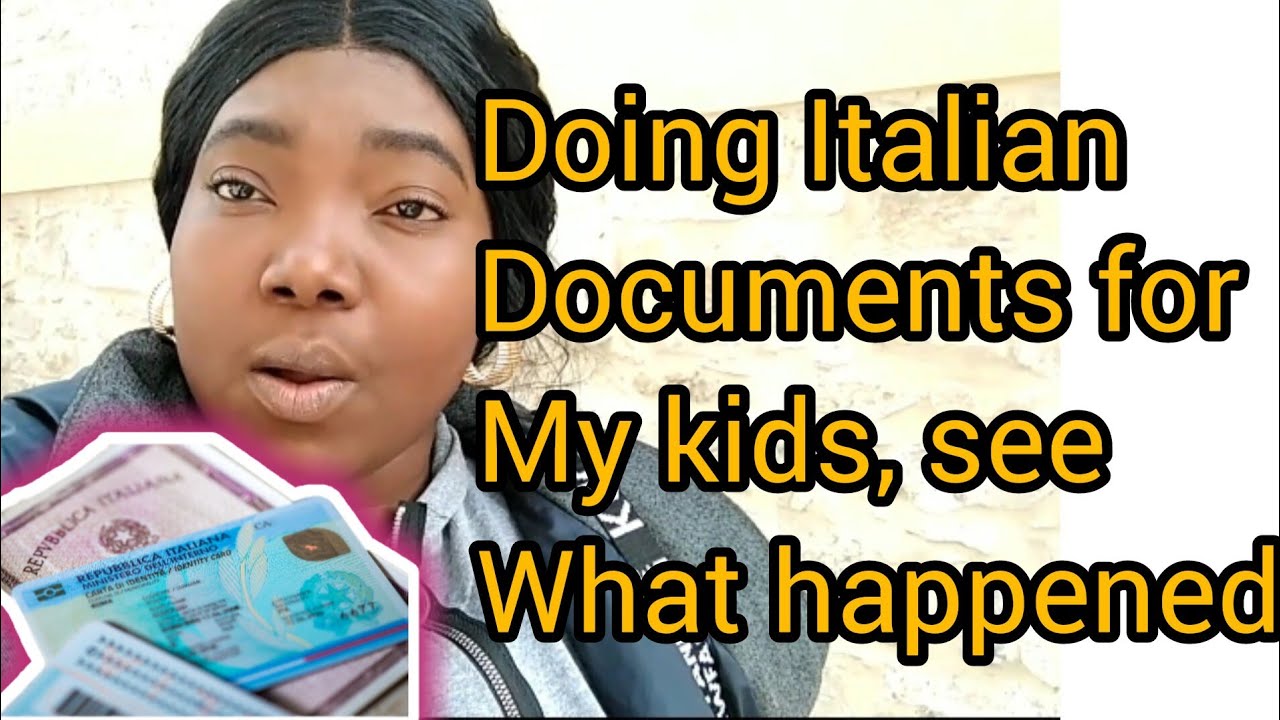 doing Italian documents for children, see what happened /carta di ...