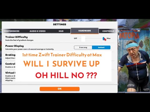 Zwift comparing Low vs High Trainer difficulty setting on FTP test: Oh ...