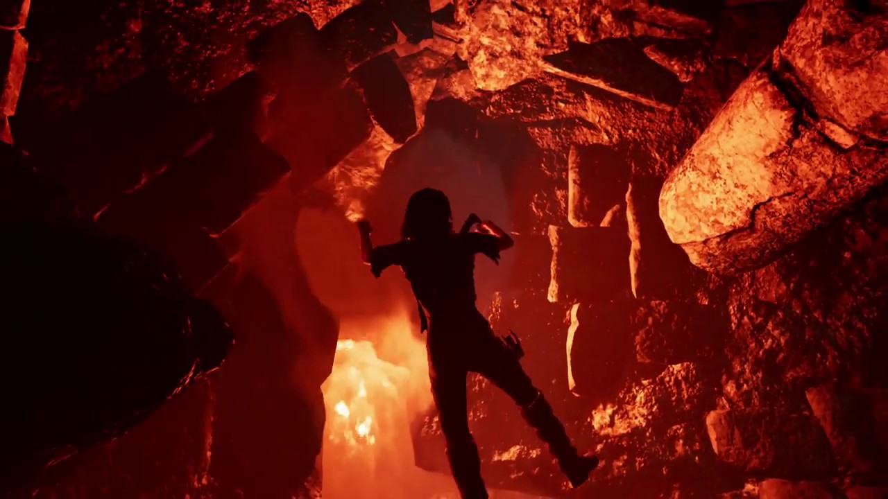 shadow of tomb raider underwater fire death - YouTube