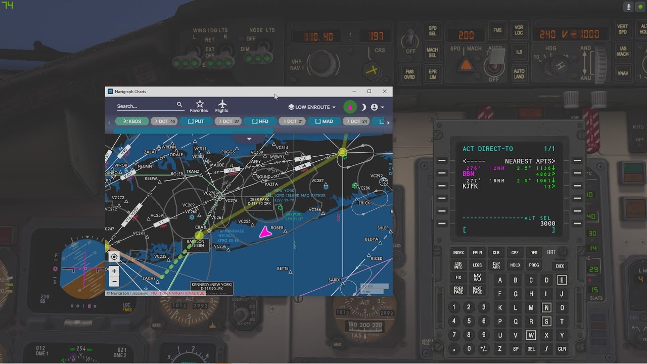 X-Plane 11, default MD-82 VOR navigation, with a little ADF and FMS ...
