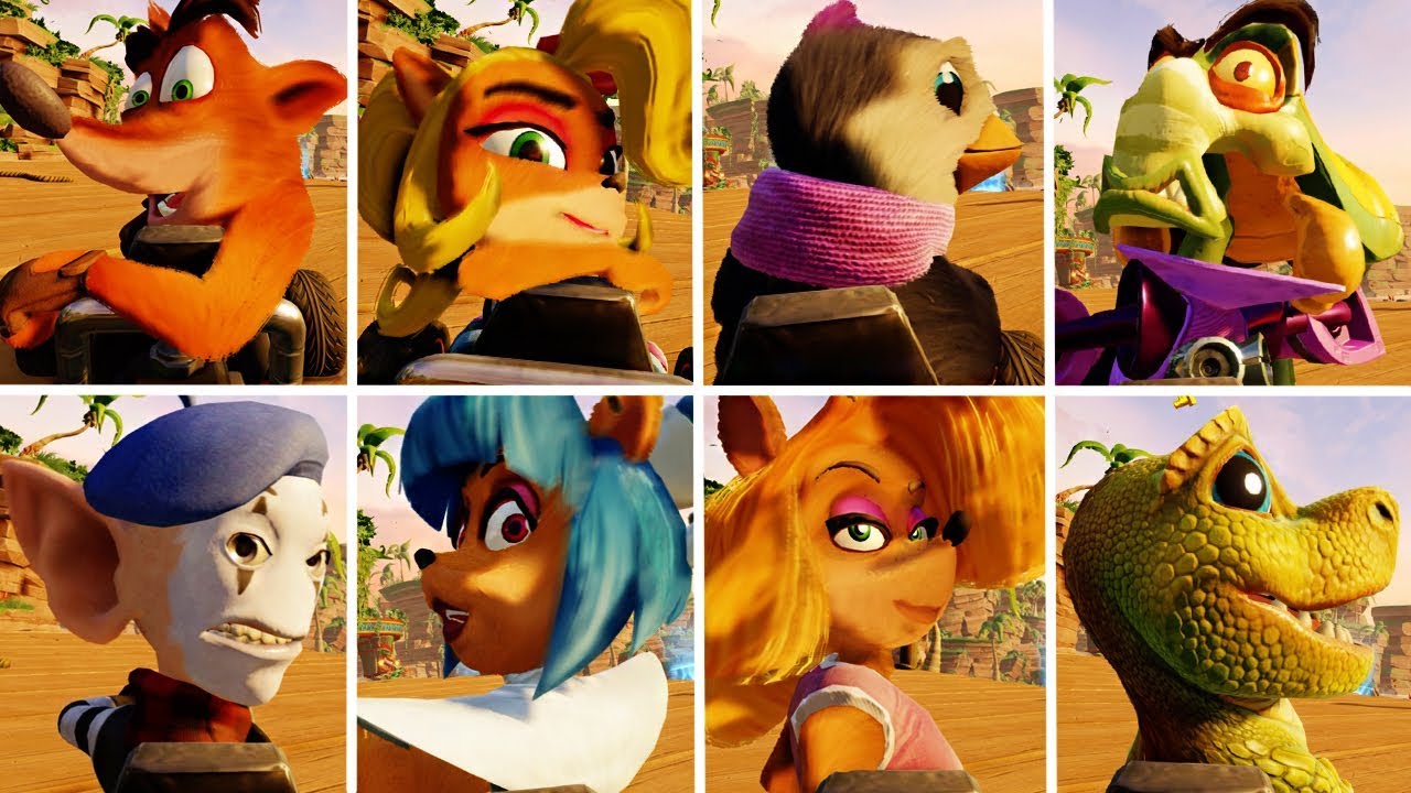 Crash Team Racing Nitro-Fueled - "Reverse" Animation | All Characters ...
