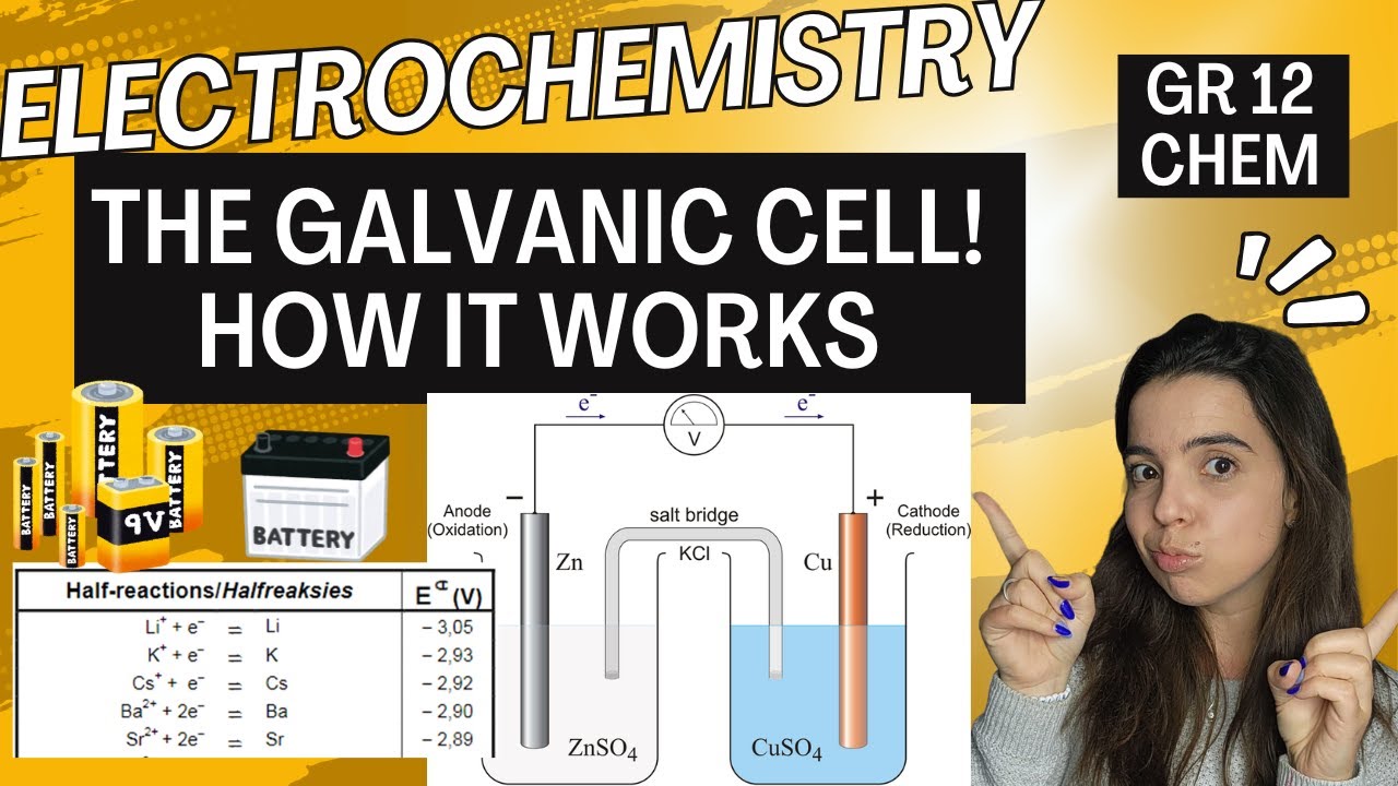 Galvanic Cell Electrochemistry: How the galvanic cell works | Grade 12 ...