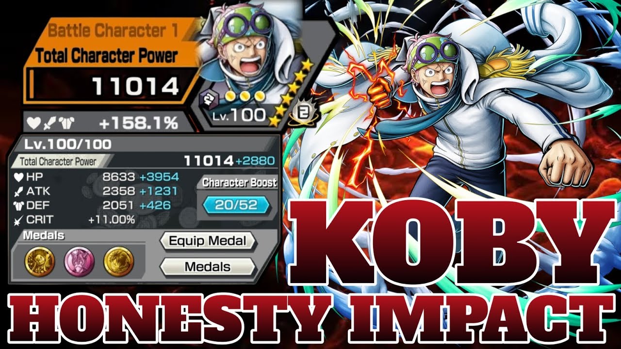 KOBY HONESTY IMPACT GAMEPLAY | ONE PIECE BOUNTY RUSH | OPBR - YouTube