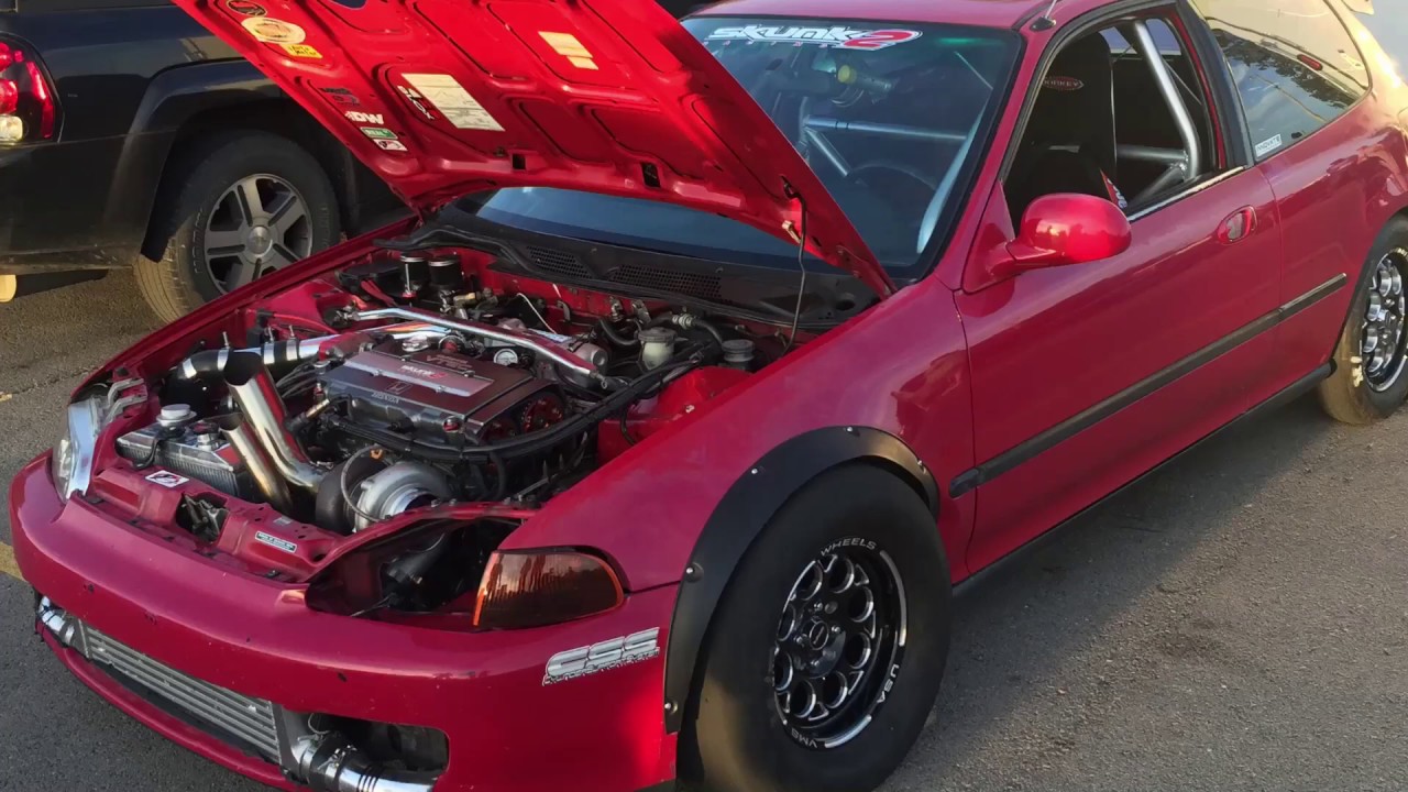 Barry’s 600hp built turbo b series eg hatch - YouTube