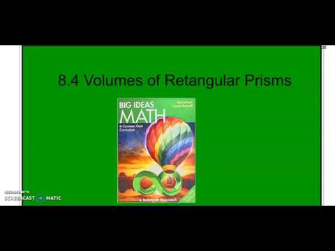 8.4 Big Ideas Math Green Book - Volumes of Rectangular Prisms - YouTube